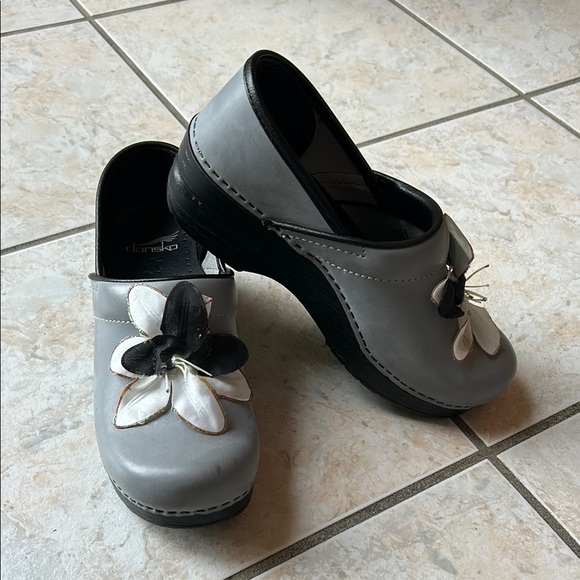 Dansko | Shoes | Dansko Gray And Black Mules Slipon Comfort | Poshmark